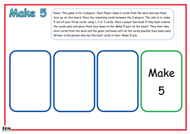 Make 5 Maths Activity | Teaching Resources