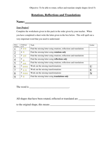 Rotation, reflection and translation workbook by lCatherinel - UK ...