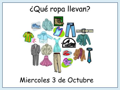 La Ropa - Clothing | Teaching Resources