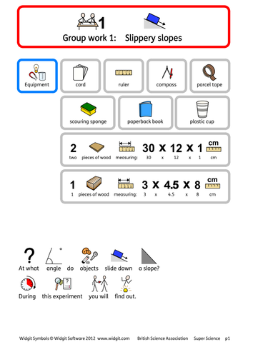 Slippery & Slipping Slopes Star activity for SEN | Teaching Resources