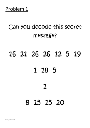 Maths problems | Teaching Resources