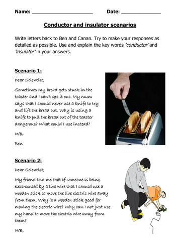 Conductor or insulator HSW investigation | Teaching Resources