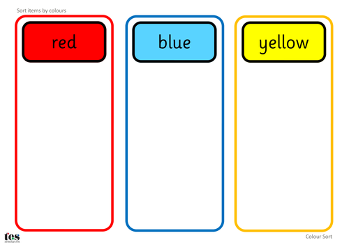 Colour Sort TEACCH Activities | Teaching Resources