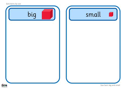 Big and Small: Size Sort TEACCH Activities | Teaching Resources
