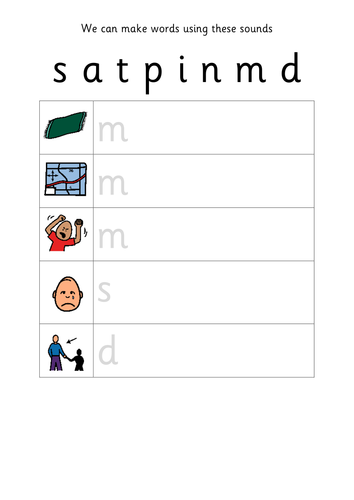 Phase 2 set 1/2 Phonics / spelling sheets | Teaching Resources