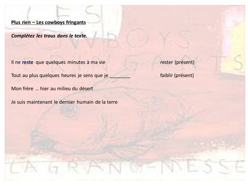 Plus Rien (IB Interactive Oral Prep & Grammar) | Teaching Resources