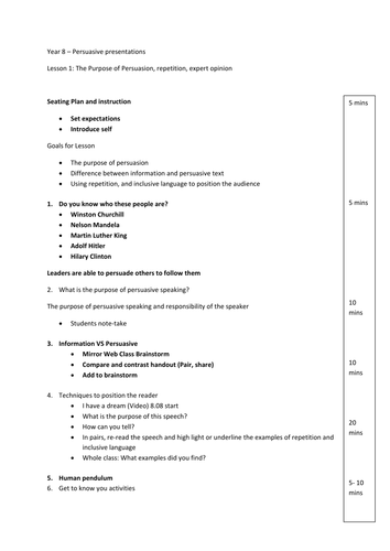 Persuasive Speaking Unit | Teaching Resources