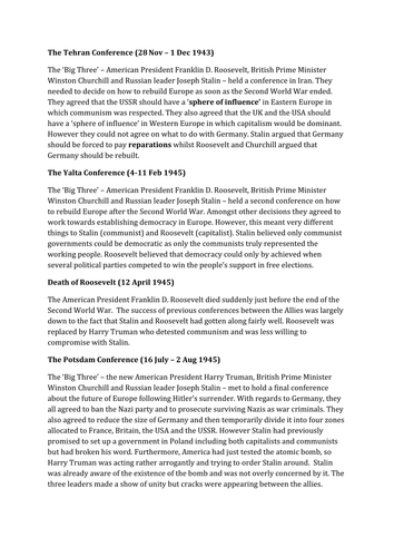 Cold War Origins | Teaching Resources