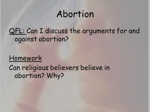 A mother's right to decide about abortion | Teaching Resources