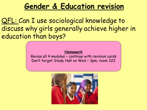 Gender & education revision lesson | Teaching Resources