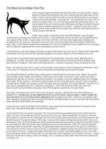 Edgar Allan Poe The Black Cat | Teaching Resources