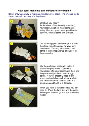 AQA Lesson 6 - Make your own drainage basin | Teaching Resources
