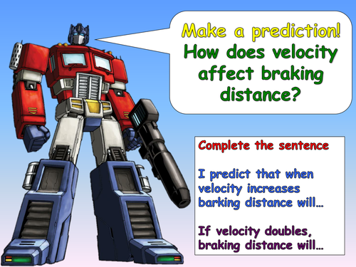 Braking distances | Teaching Resources