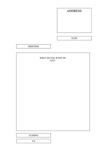 The purpose of a letter & letter template | Teaching Resources