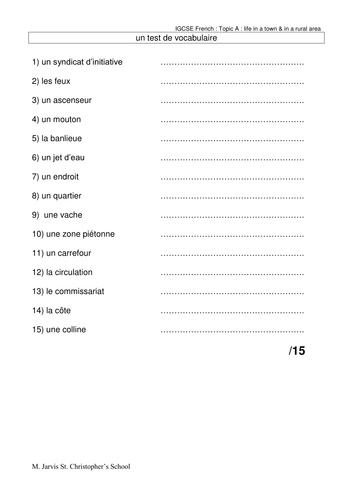 Edexcel IGCSE French: Topic A: at home & abroad | Teaching Resources