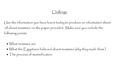 Ancient Egypt - Mummification, presentation, worksheets and lesson plan ...