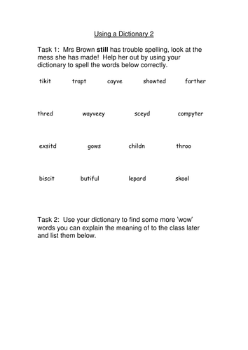 Using a dictionary Worksheets and KS2 Scheme | Teaching Resources
