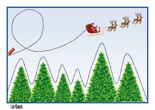 Christmas themed pencil skills activities | Teaching Resources
