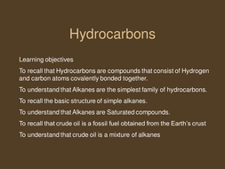 Hydrocarbons | Teaching Resources