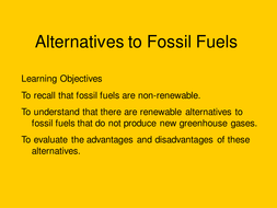 Alternatives to fossil fuels | Teaching Resources