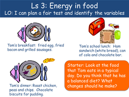 Energy in Food Investigation | Teaching Resources