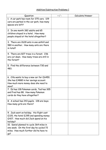 2 step word problem worksheets | Teaching Resources