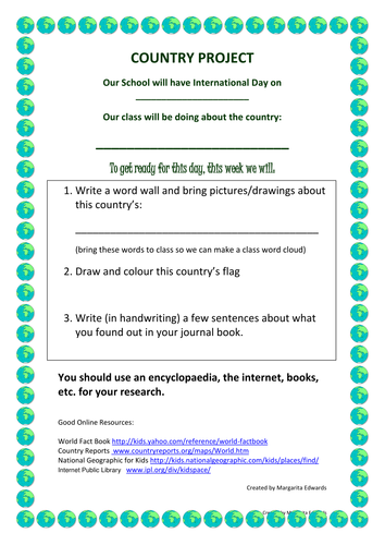 Doing a Project on a Country / International Day | Teaching Resources