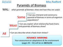 B1.2 Pyramids of biomass - AQA Core Science | Teaching Resources