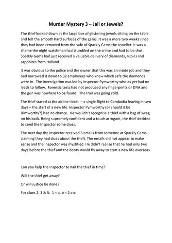 Murder Mystery Maths 3 | Teaching Resources