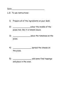 Create a Pizza - Instructions (KS1 activity) by englishgroup7 - UK ...
