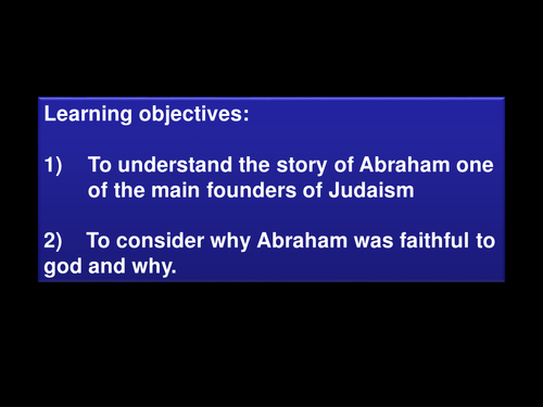 Judaism - Abraham's story 2019 | Teaching Resources