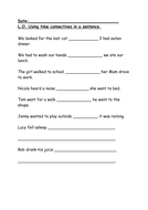 Time Connectives (KS1) IWB and Worksheets | Teaching Resources