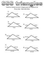 ASA, SAS and SSS construction worksheets - Resources - TES