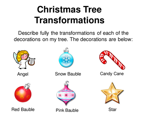 Christmas Tree Transformations | Teaching Resources