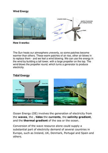 Renewable energy | Teaching Resources