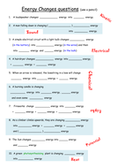 Fun energy transfers lesson | Teaching Resources