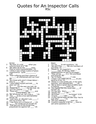 Quotes Crossword | Teaching Resources