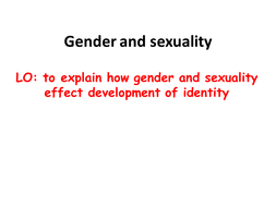 Gender and Sexuality | Teaching Resources