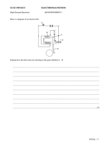 GCSE electromagnets questions and answers | Teaching Resources