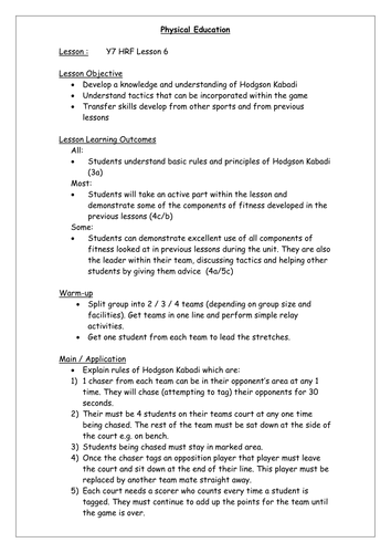 Year 7 Health Related Fitness | Teaching Resources