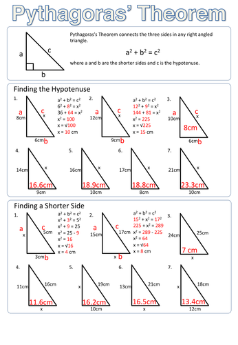 Pythagoras' Theorem | Teaching Resources Pythagoras' Theorem | Teaching Resources