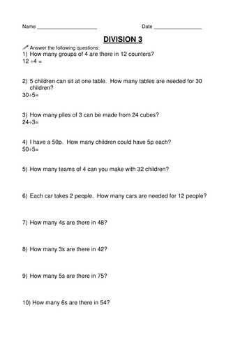 Division grouping | Teaching Resources