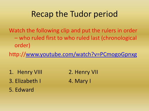 Scheme of lessons Tudors With Assessment | Teaching Resources