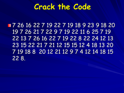 crack the code | Teaching Resources