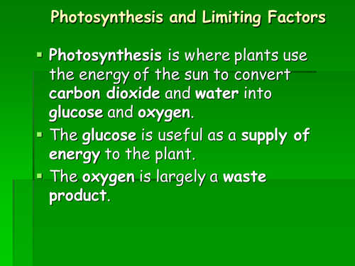 Photosynthesis limiting factors ppt | Teaching Resources