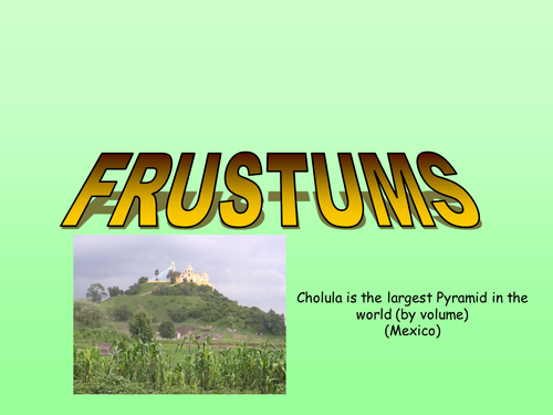 Frustums | Teaching Resources