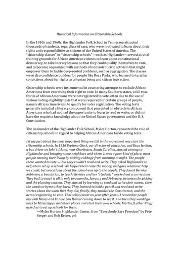 Citizenship Schools and Civic Education | Teaching Resources