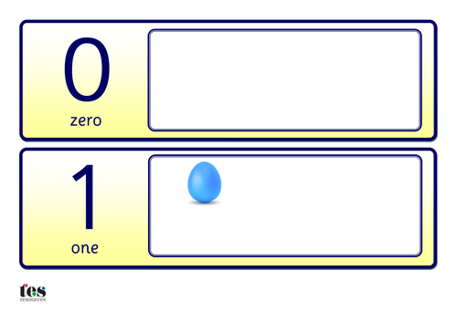 Easter themed Number Cards with items to count | Teaching Resources