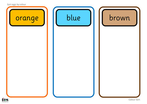 Easter Egg Colour Sort TEACCH Activities | Teaching Resources