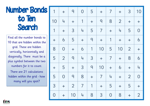 Number Bonds to 10 search | Teaching Resources